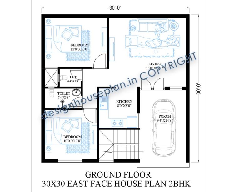 30 feet by 30 feet house plans 1bhk 2bhk with car parking