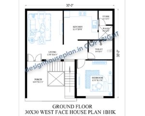 30 feet by 30 feet house plans 1bhk 2bhk with car parking